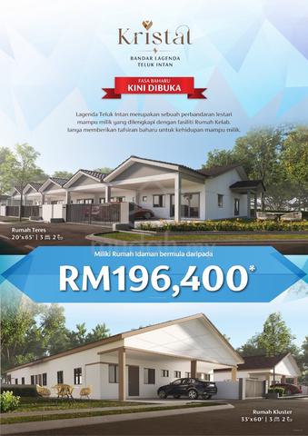 New Terraced House for Sale, 3 Bedroom, 1300 sq.ft, Teluk Intan, Perak ...