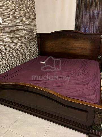 katil king solid wood - Furniture & Decoration for sale in Alor Setar ...