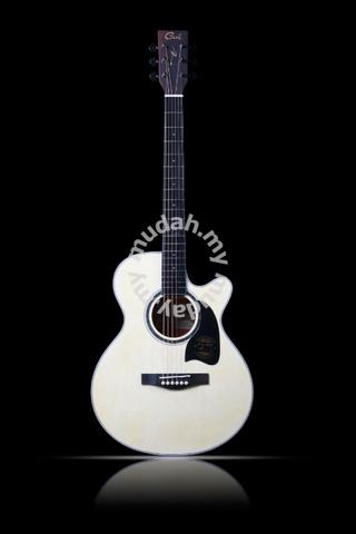 Cate QM-704CE Acoustic Guitar w/Pickup - Natural - Music Instruments ...