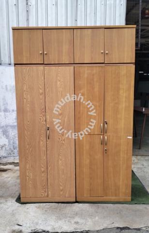 W78B Almari Baju 4 Doors 5 x 8 ft Wardrobe Oak - Furniture & Decoration ...