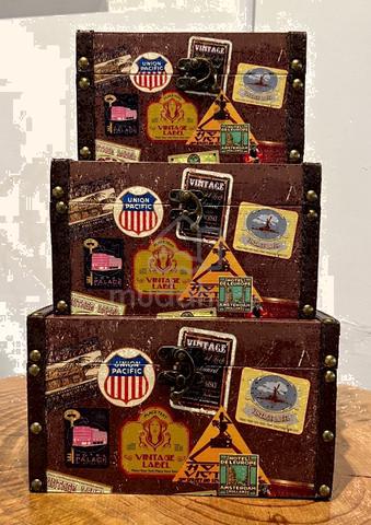 3 Pcs Set Retro Storage Box, Decoration Box (A) - Furniture ...