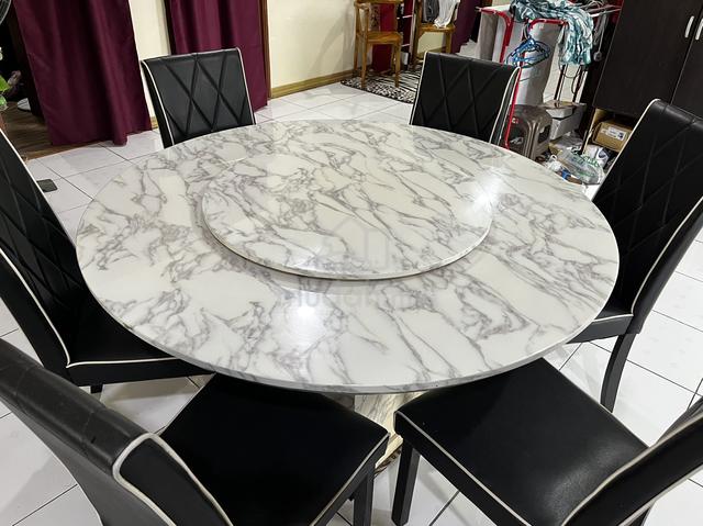 Meja Makan Bulat Marble - Furniture & Decoration for sale in Ulu Tiram ...