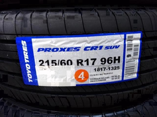 215/60/17 Toyo Proxes CR1 Tyre Tayar - Car Accessories & Parts for sale in Klang, Selangor