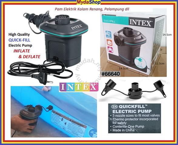 INTEX Electric Air Pump Inflate Deflate Pool. Pam - Sports & Outdoors ...