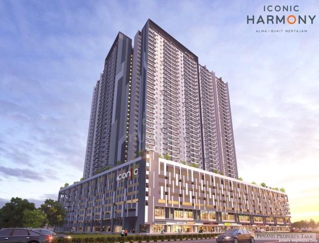 New Condominium for Sale, 3 Bedroom, 900 sq.ft, Iconic harmony, Alma, Penang | Mudah.my