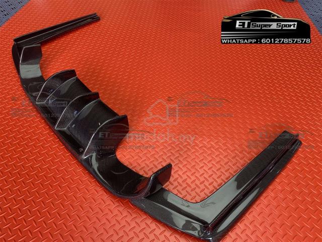 BMW F30 M3 Rear Diffuser Carbon Bodykit Led Black - Car Accessories ...