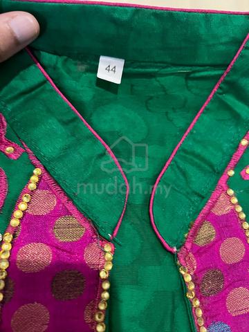 Green Cotton Pink Embroidered Beads Deco Kurti - Clothes for sale in ...