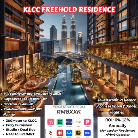 Service Residence for Sale, 2 Bedroom, 807 sq.ft, KLCC View Freehold Residence Next To MRT, City ...