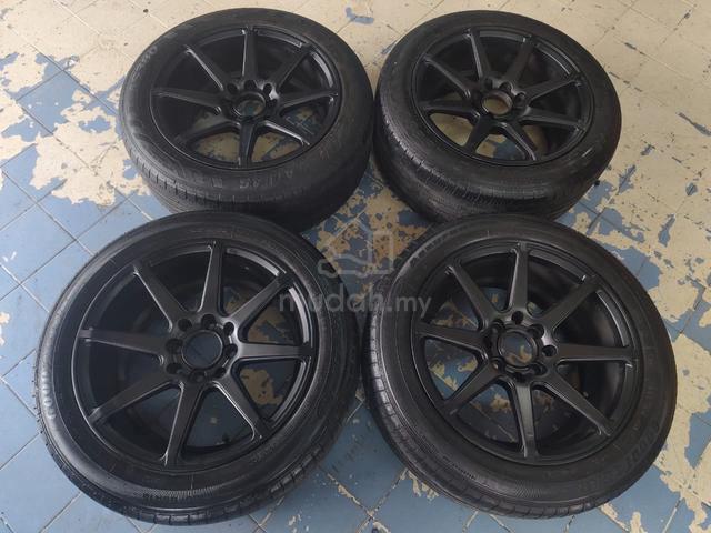 Rim second 15 Enkei pf07 siap tayar wira myvi gen2 - Car Accessories ...
