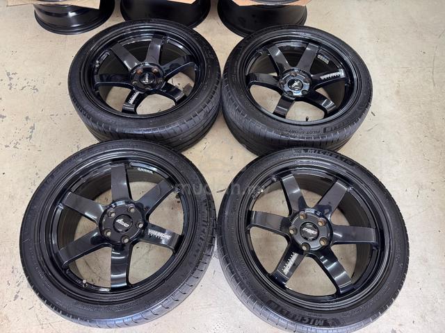 Rim te37 saga gloss black 18 inch tayar michelin - Car Accessories & Parts for sale in Setia ...