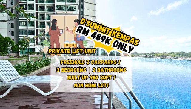 Service Residence for Sale, 3 Bedroom, 980 sq.ft, D'Summit Residences ...