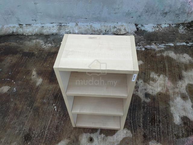 Q89-AM Rak Kayu 3 tiers Wooden Rack Book Rak Oak - Furniture ...