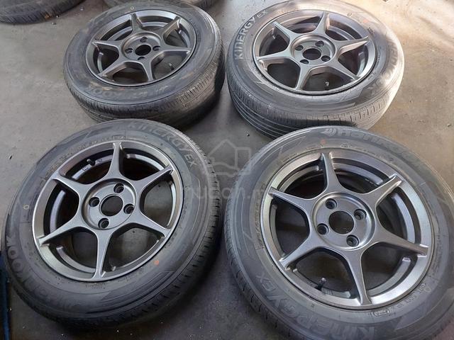 Rim 14 P1 RACING Siap tayar AXIA BEZZA MYVI - Car Accessories & Parts ...