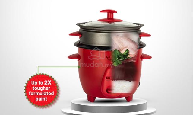 e Cooker with non-stick steamer, FLAMINGO Red - Home Appliances ...