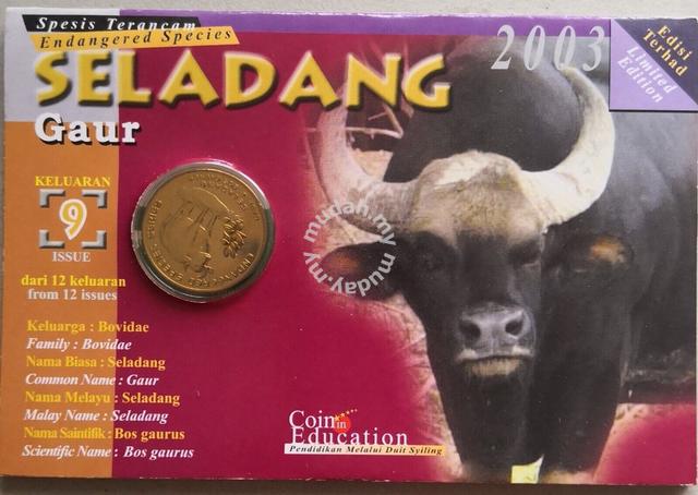 Malaysia coin card Animal series Seladang Gaur - Hobby & Collectibles ...