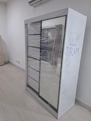 Almari - Sliding Wardrobe with mirror (anti-jump) - Furniture ...