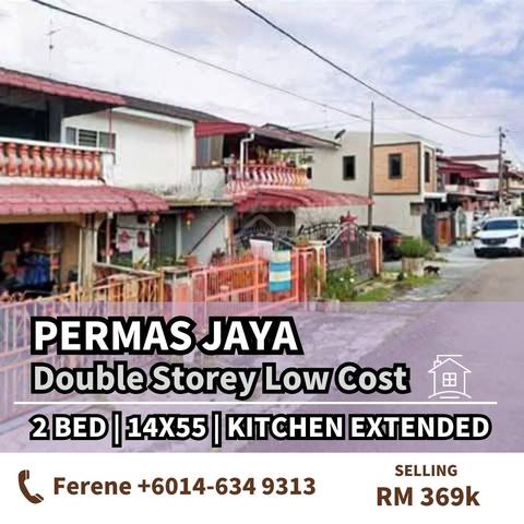 2-storey Terraced House for Sale, 2 Bedroom, 770 sq.ft, Permas Jaya ...
