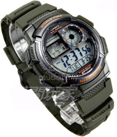 Watch- Casio Aircraft AE1000-3A GREEN -ORIGINAL - Watches & Fashion ...