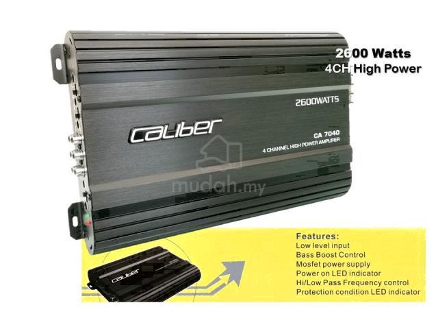 CALIBER 4CH MOSFET AMPLIFIER 2600W Max Power - Car Accessories & Parts ...