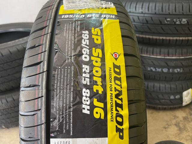 Tayar baru 195 60 15 Dunlop SP Sport J6 2024 tyres - Car Accessories & Parts for sale in Saujana ...