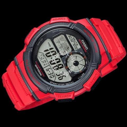 Watch- Casio Aircraft AE1000-4AV RED -ORIGINAL - Watches & Fashion ...