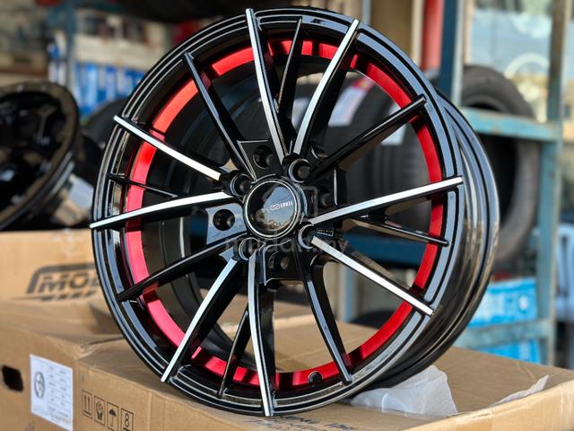 Sport Rim Samurai Design 15Inch Red Polish Black - Car Accessories ...