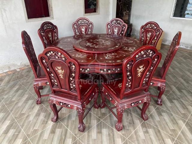 Rose wood dining table with mother pearl inlaid - Furniture ...