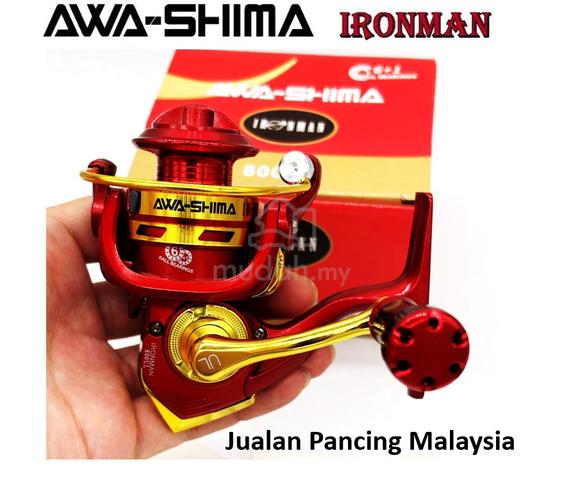AWASHIMA fishing reel IRONMAN 500 / 800 Ultralight - Sports & Outdoors ...