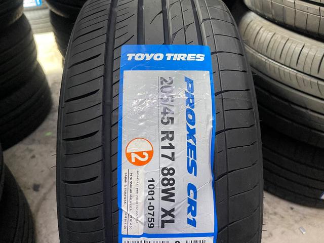 Tayar baru 205 45 17 toyo proxes cr1 2024 new tyre - Car Accessories & Parts for sale in Saujana ...