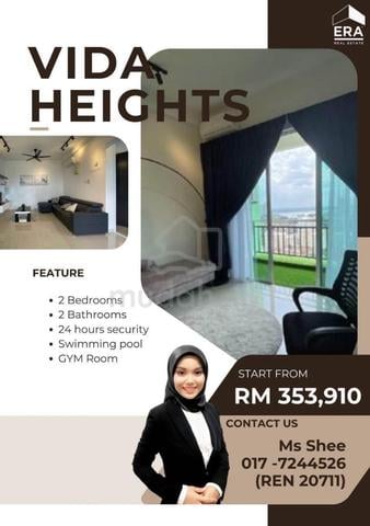 Service Residence for Sale, 2 Bedroom, 786 sq.ft, Vida Heights, Johor ...