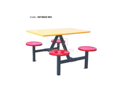 Meja Fibreglass/Meja Medan Selera/Food Court Table - Professional ...
