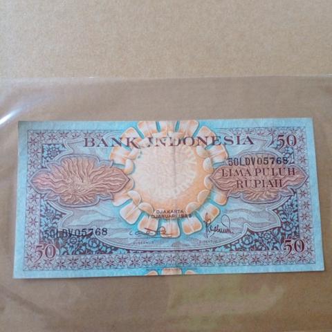 Indonesia Lima Puluh Rupiah 1959 Banknote - Hobby & Collectibles for sale in Kota Bharu, Kelantan