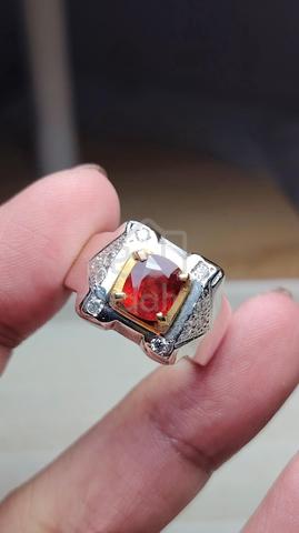 Cincin perak 980 Permata red spinel burma - Watches & Fashion ...