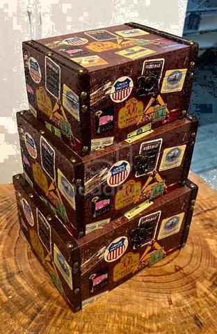 3 Pcs Set Retro Storage Box, Decoration Box (A) - Furniture ...