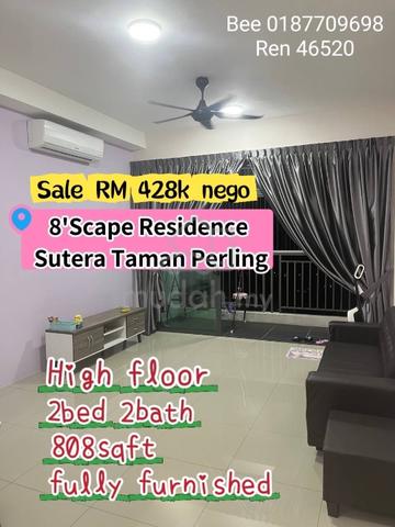 Apartment for Sale, 2 Bedroom, 808 sq.ft, 8scape Residences @ Sutera ...