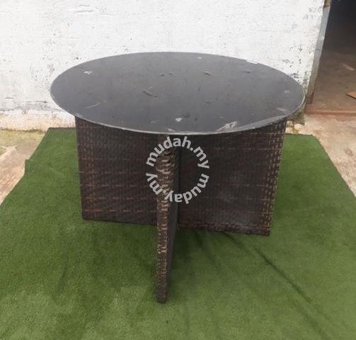 T17-K Meja Bulat Kaca Round Glass Table - Furniture & Decoration for ...