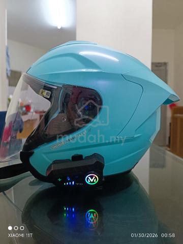 Gracshaw G838 GAIZER II Helmet (TURQUOISE BLUE) - Motorcycle ...