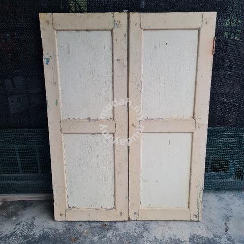 EEQ-C2 tingkap kayu papan antik wooden window - Furniture & Decoration ...