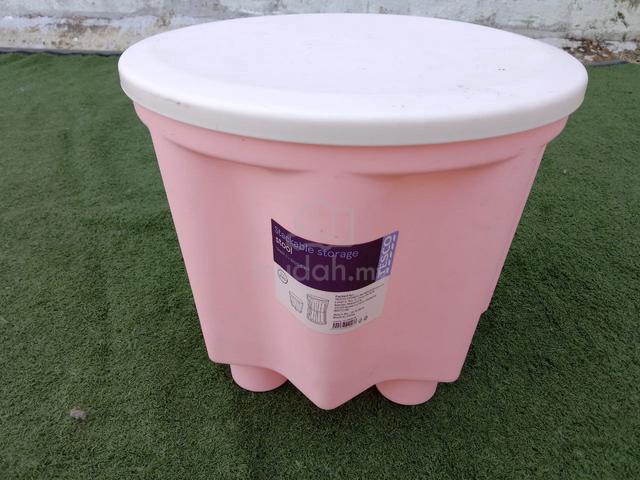 S43-AW Tesco Stackable Storage Stool Pink - Furniture & Decoration for ...