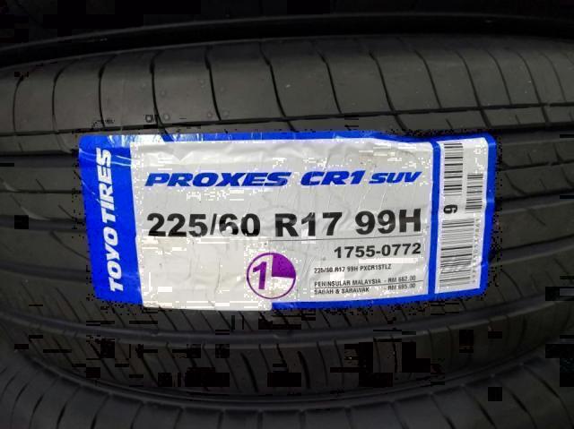 225/60/17 Toyo Proxes CR1 SUV Tyre 2025 Tayar - Car Accessories & Parts for sale in Klang, Selangor