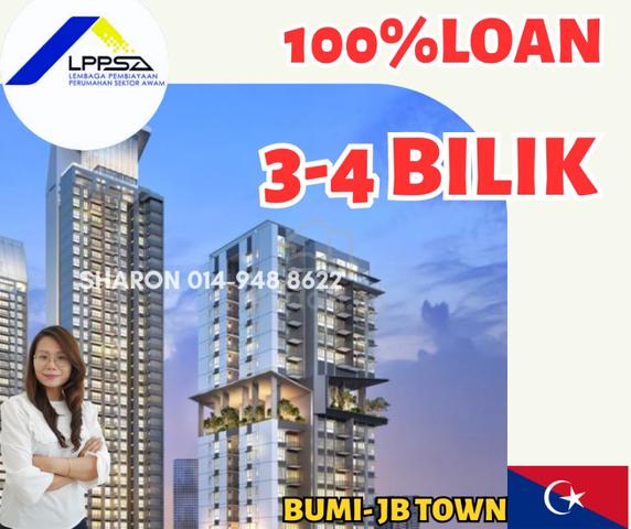 New Service Residence for Sale, 4 Bedroom, 1353 sq.ft, Mutiara Austin ...