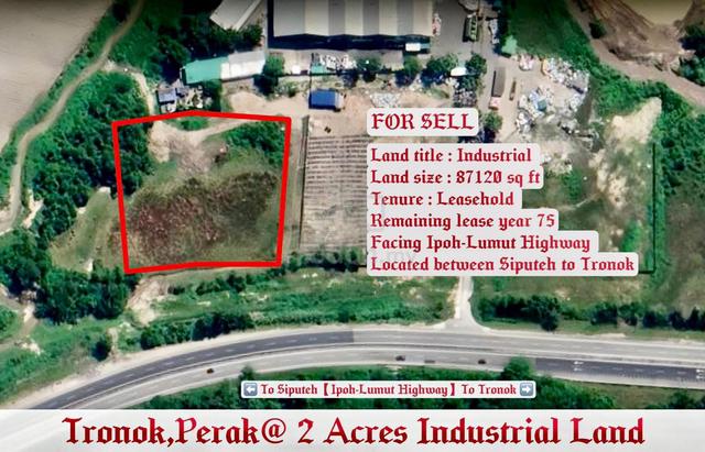 Industrial Land for Sale, 2 Acre(s), Tronoh, Perak 111380975 | Mudah.my