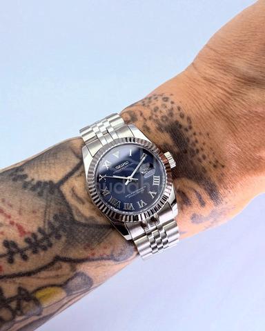 Custom Seiko Mod 31mm Royal Blue Roman DateJust - Watches & Fashion ...