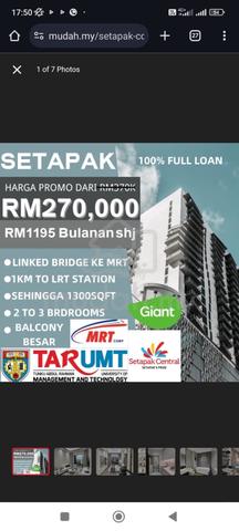 Apartment for Sale, 3 Bedroom, 830 sq.ft, PV 22 Residences, Setapak ...