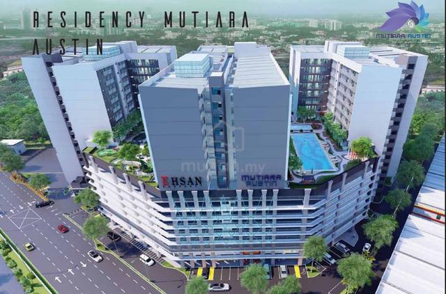 New Service Residence for Sale, 3 Bedroom, 743 sq.ft, Mutiara Austin ...