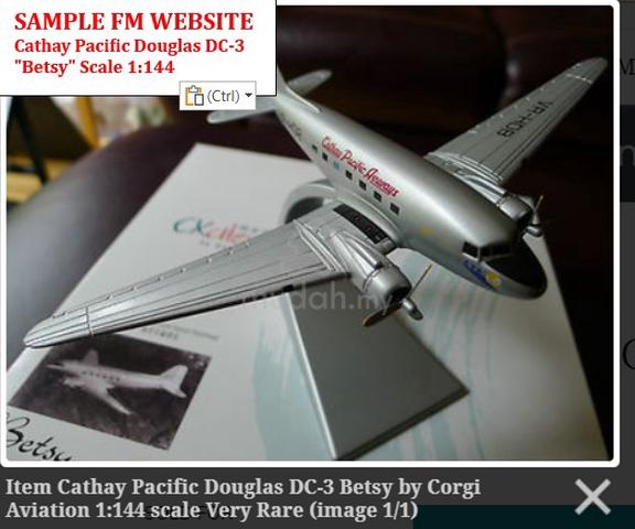 Vintage Limited "Douglas DC-3" Rare Aircraft Model - Hobby ...