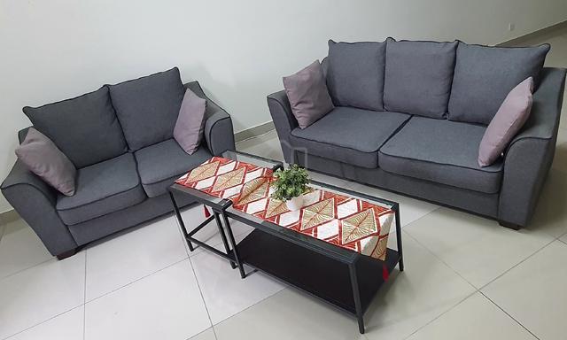 Sofa 3+2 seaters + twin coffee tables - Furniture & Decoration for sale ...