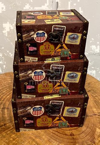 3 Pcs Set Retro Storage Box, Decoration Box (A) - Furniture ...