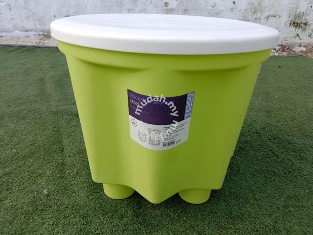 S43-AT * Tesco Stackable Storage Stool Green - Home Appliances ...