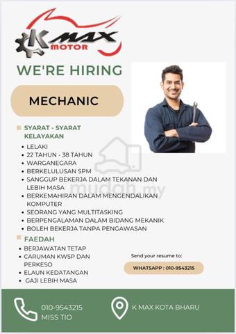 Mekanik / Mechanic - Jobs available in Others, Kelantan